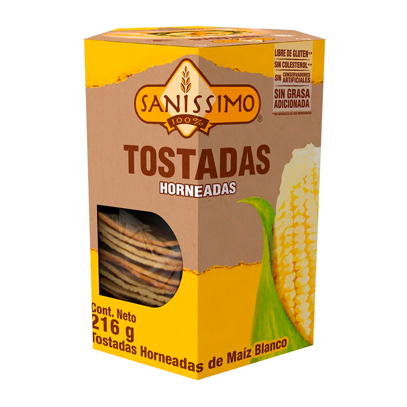 Tostadas de maíz Sanissimo horneadas 216 g - Fénix El Super de Casa
