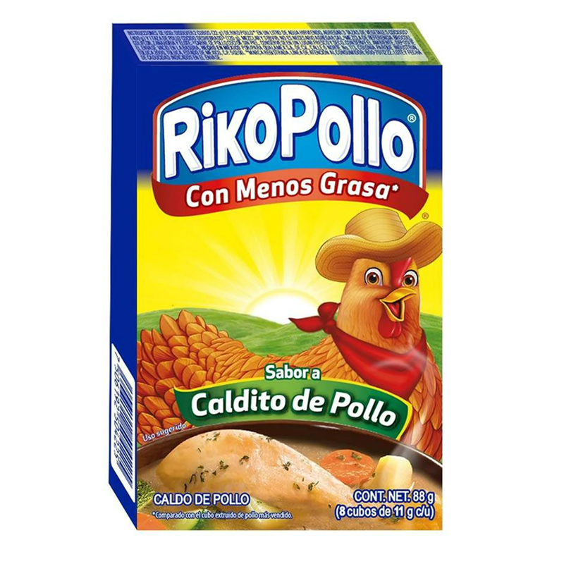 Caldo de pollo Riko Pollo en cubo 8 piezas - Fénix El Super de Casa