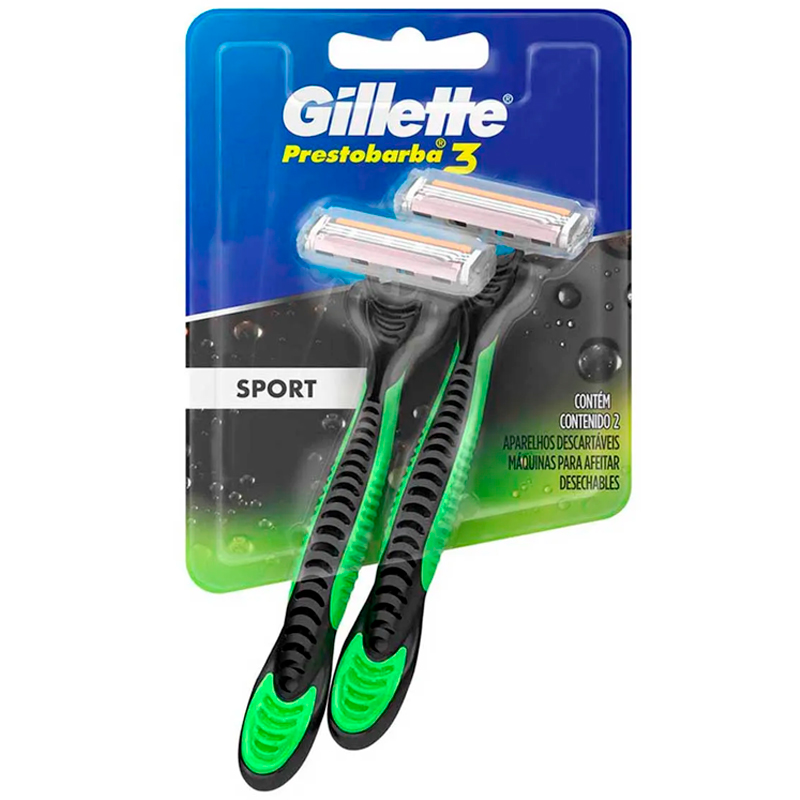 Rastrillo Gillette Prestobarba3 Sport con 3 hojas para rasurar al ras ...