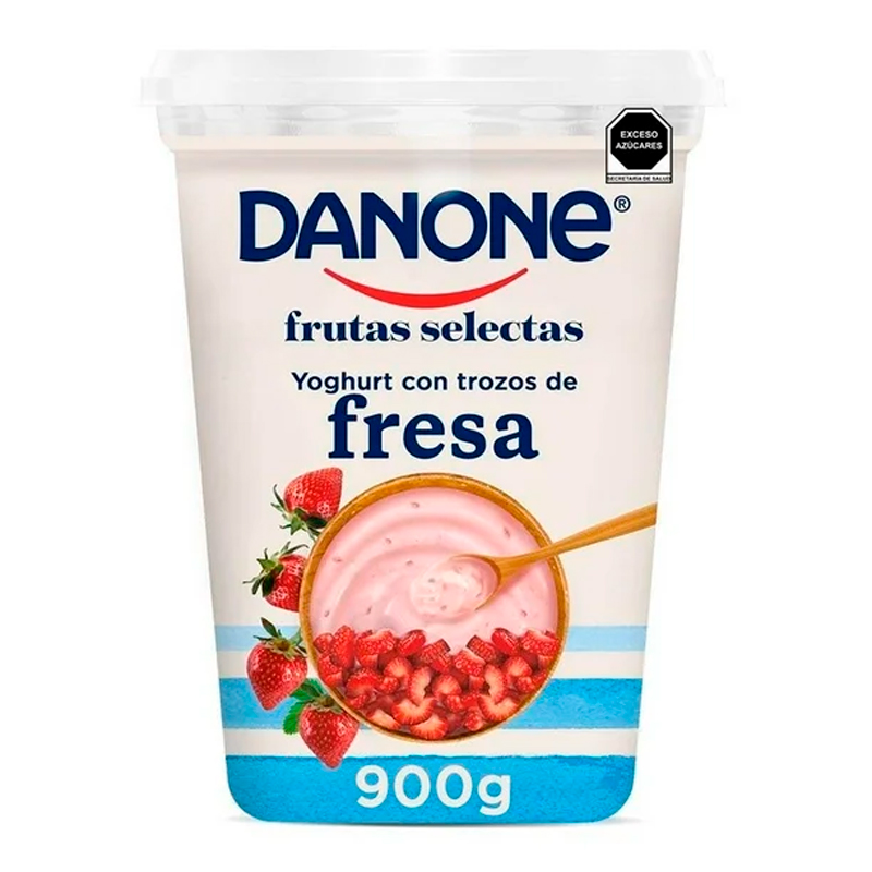 Yoghurt Danone frutas selectas con trozos de fresa 900 g - Fénix El ...