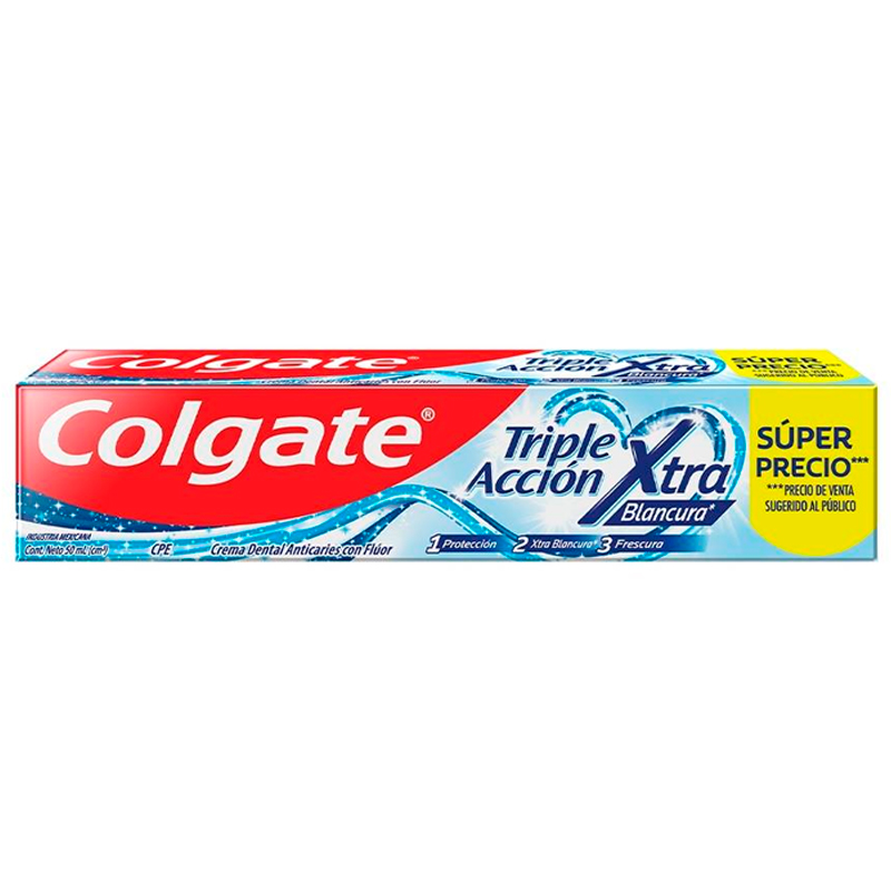 Pasta dental Colgate Triple Acción xtra blancura 50 ml - Fénix El Super ...