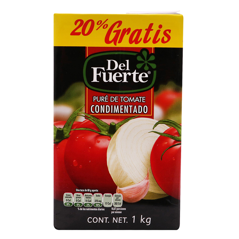 Puré de tomate Del Monte condimentado 1 kg - Fénix El Super de Casa