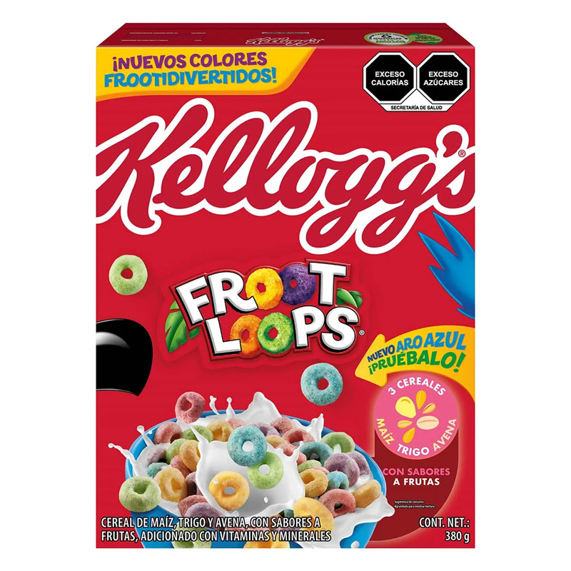 Cereal Kellogg's Froot Loops aros con sabores a frutas 380 g - Fénix El ...