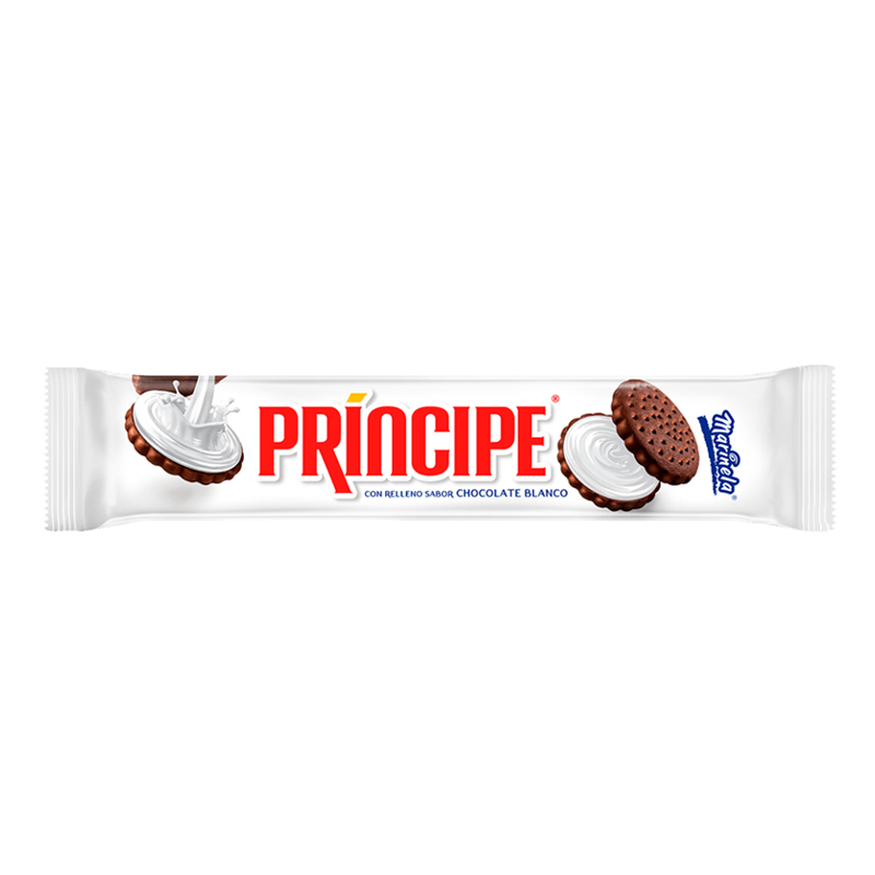 Galletas Príncipe Marinela con relleno sabor a chocolate blanco 126 g ...