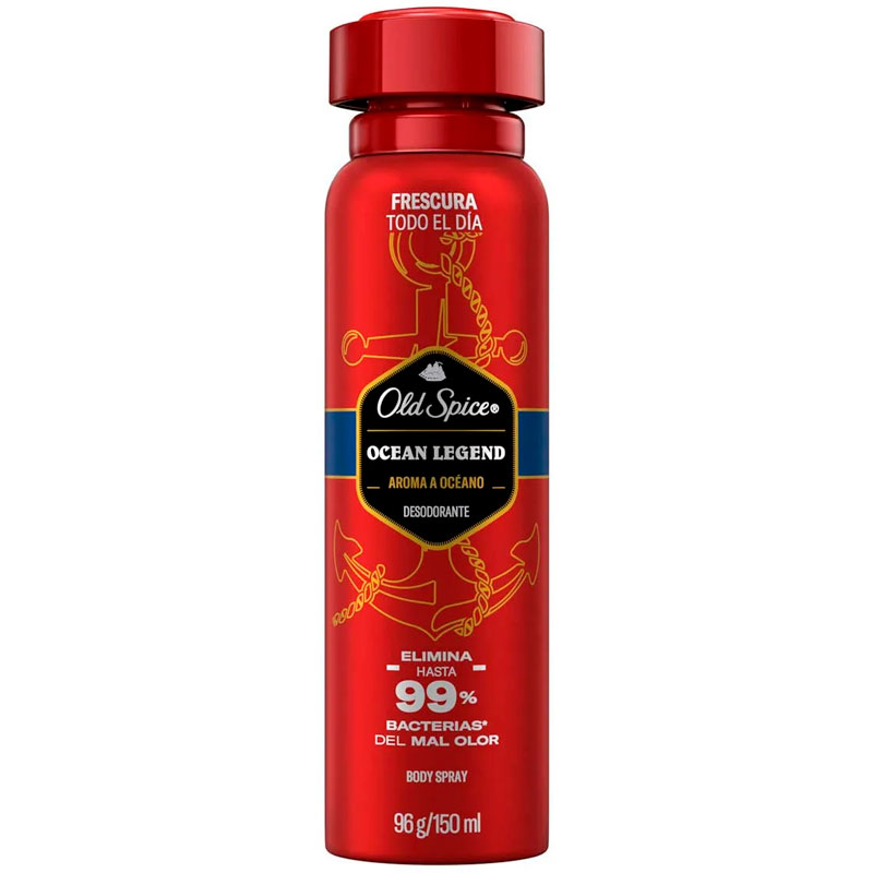Desodorante Old Spice body spray ocean legend aroma a océano 150 ml ...
